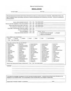 Medical Hx Forms | Monroe Family & Cosmetic Dentistry